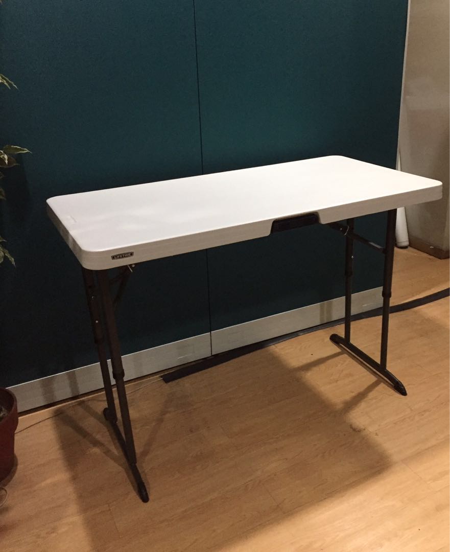 LIFETIME 4ft Adjustable Height Solid Top Table (SOLD), Furniture & Home ...