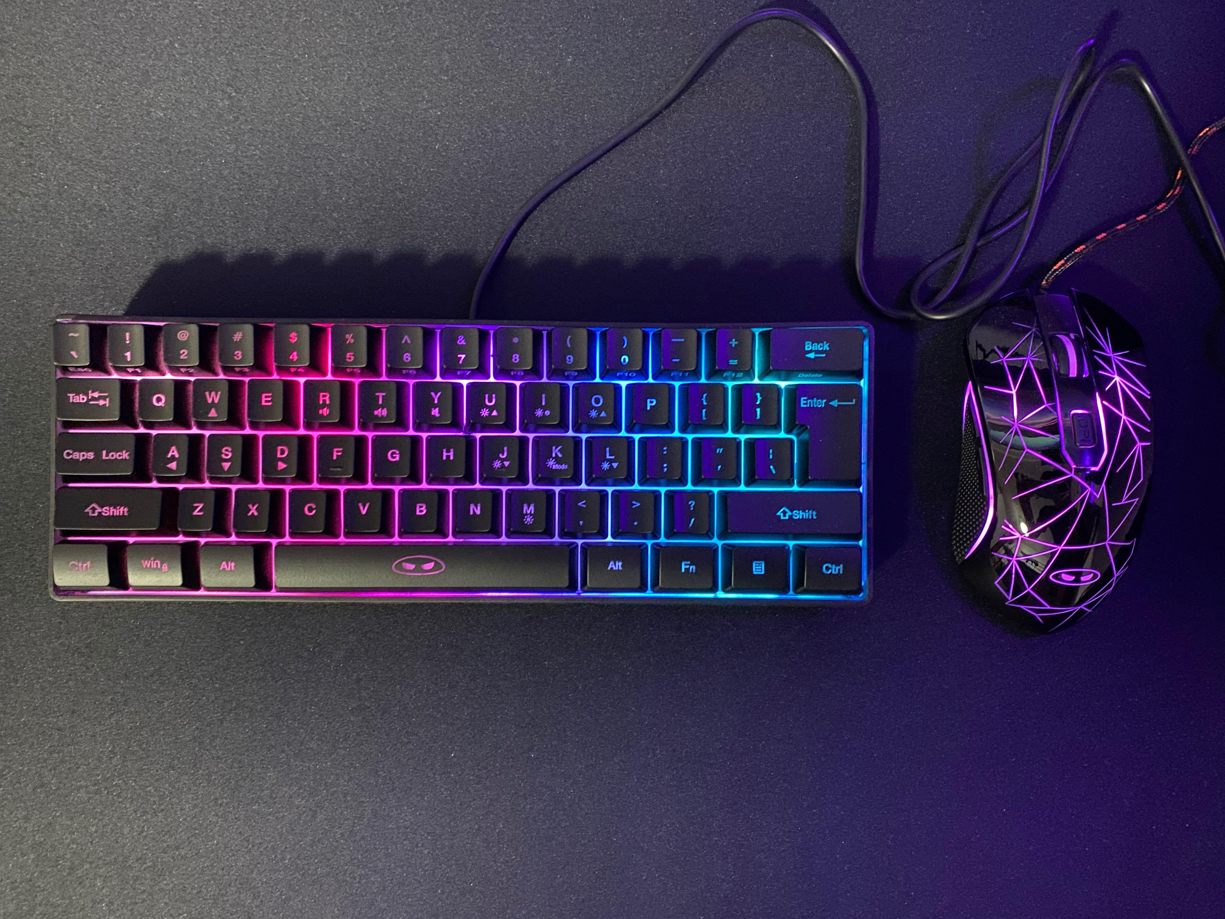 MageGee TS91 Mini 60% RGB Gaming Keyboard + Mouse, Computers & Tech ...