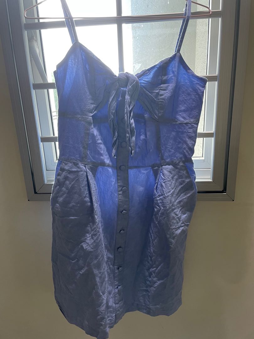 Mango Blue Dress, Women's Fashion, Dresses & Sets, Dresses on Carousell