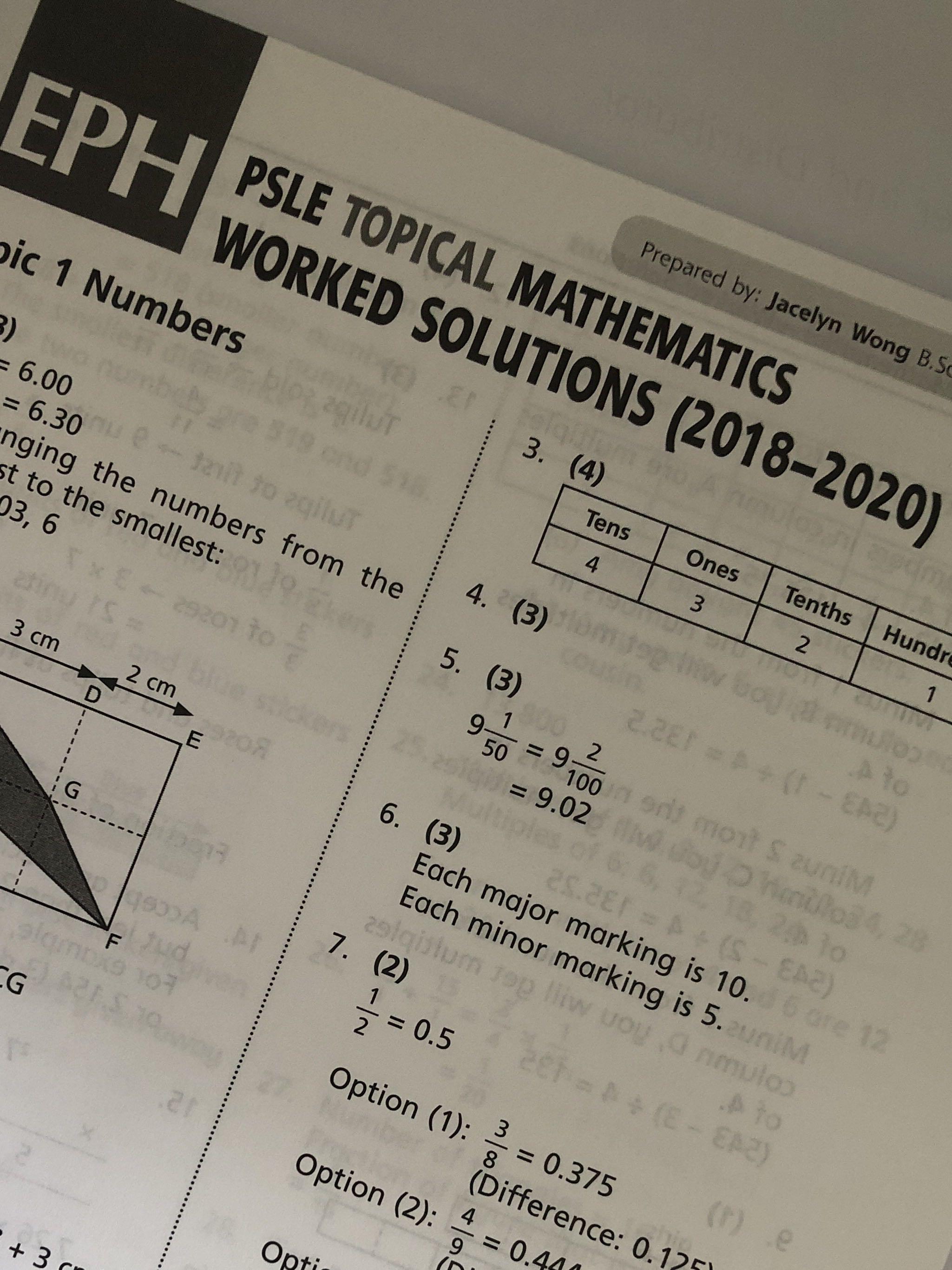 Mathematics PSLE Examination Questions, Hobbies & Toys, Books ...