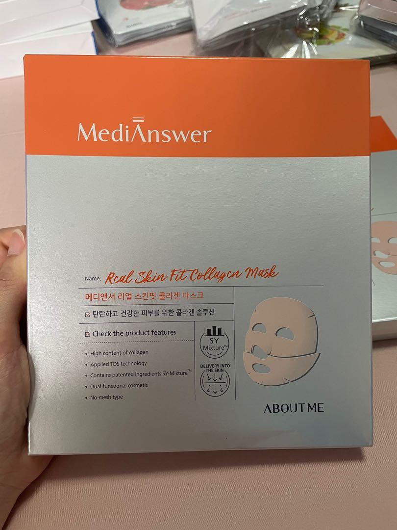 MEDI ANSWER REAL SKIN FIT COLLAGEN MASK, Beauty & Personal Care, Face ...