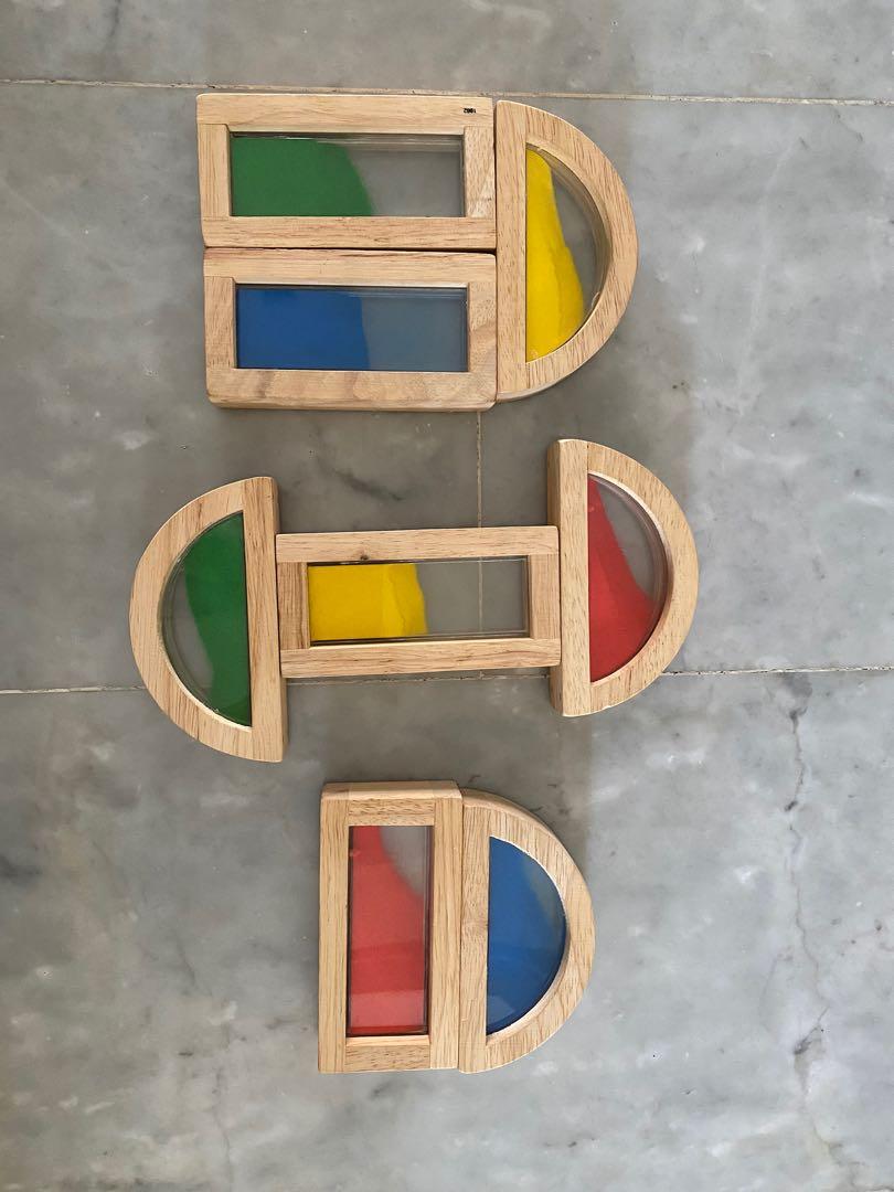 Montessori Stacking Rainbow Sand Blocks, Hobbies & Toys, Toys & Games ...