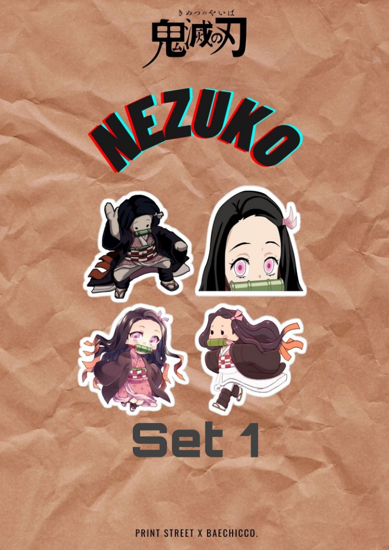 Nezuko Demon Slayer Waterproof Sticker, Hobbies & Toys, Stationary ...