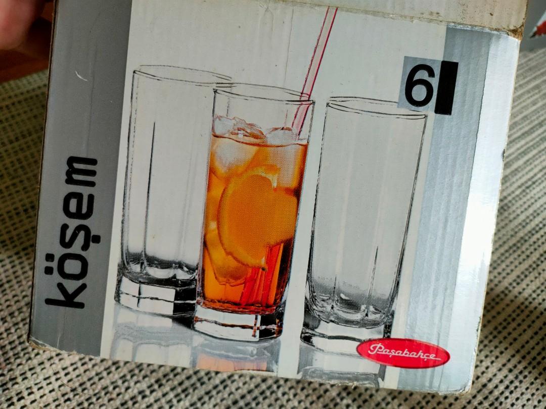 OCTAGON SHAPE GLASSES. MADE IN TURKEY. PRICE PER BOX., Furniture & Home ...