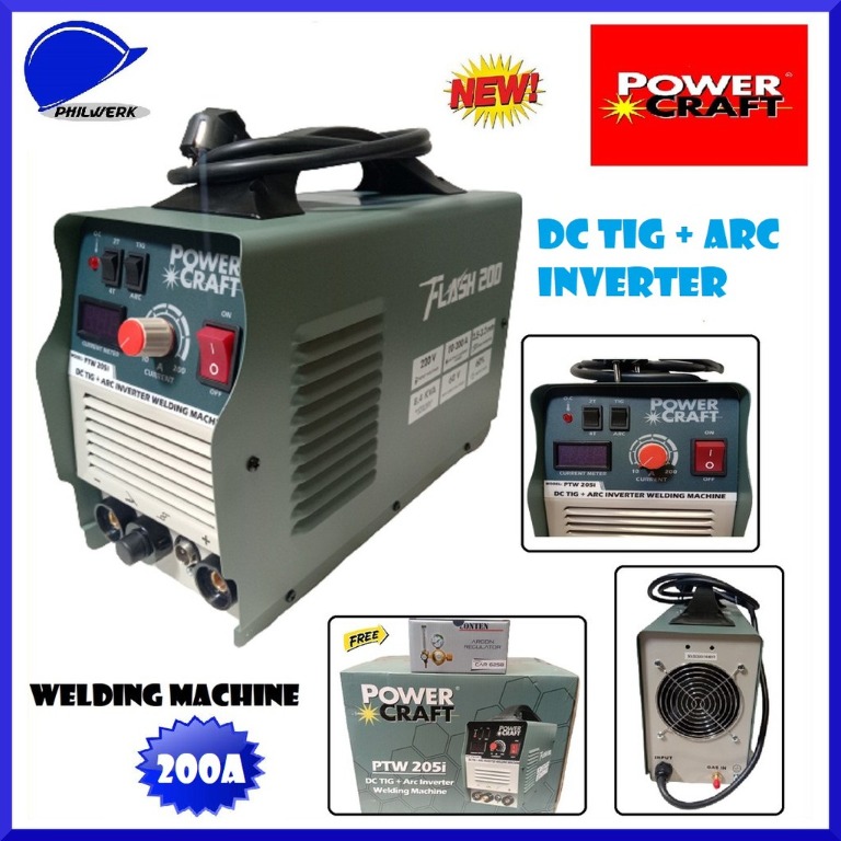 Powercraft DC TIG ARC Inverter Welding Machine PTW 205i, Commercial ...