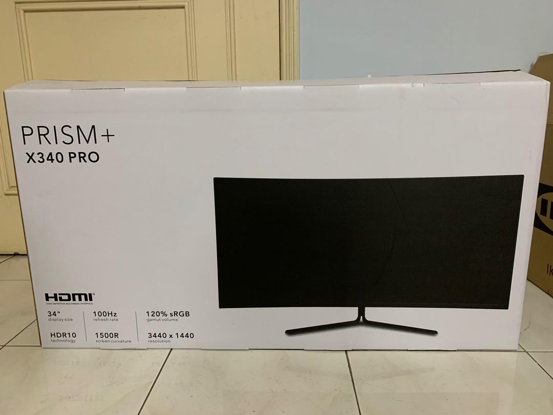 Prism plus X340 Pro Curved Monitor, Computers & Tech, Parts ...