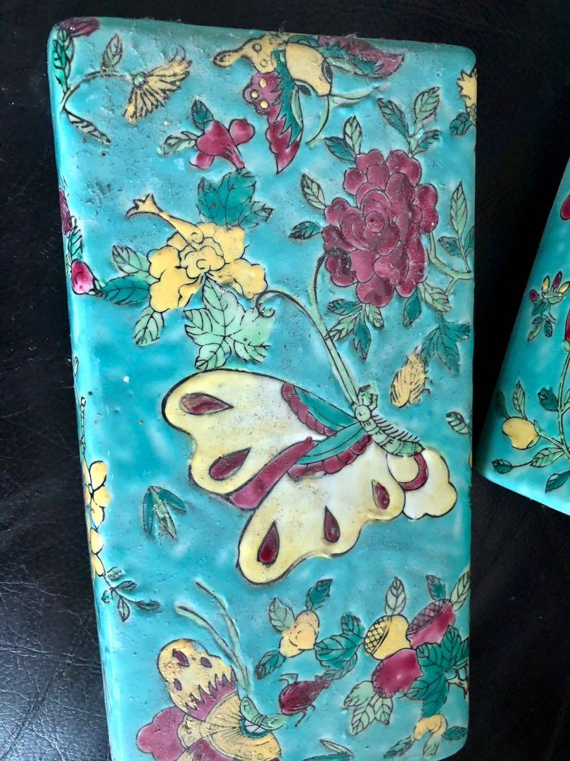 Rare Pair of Beautiful Nonya butterfly Porcelain box, Women's Fashion ...