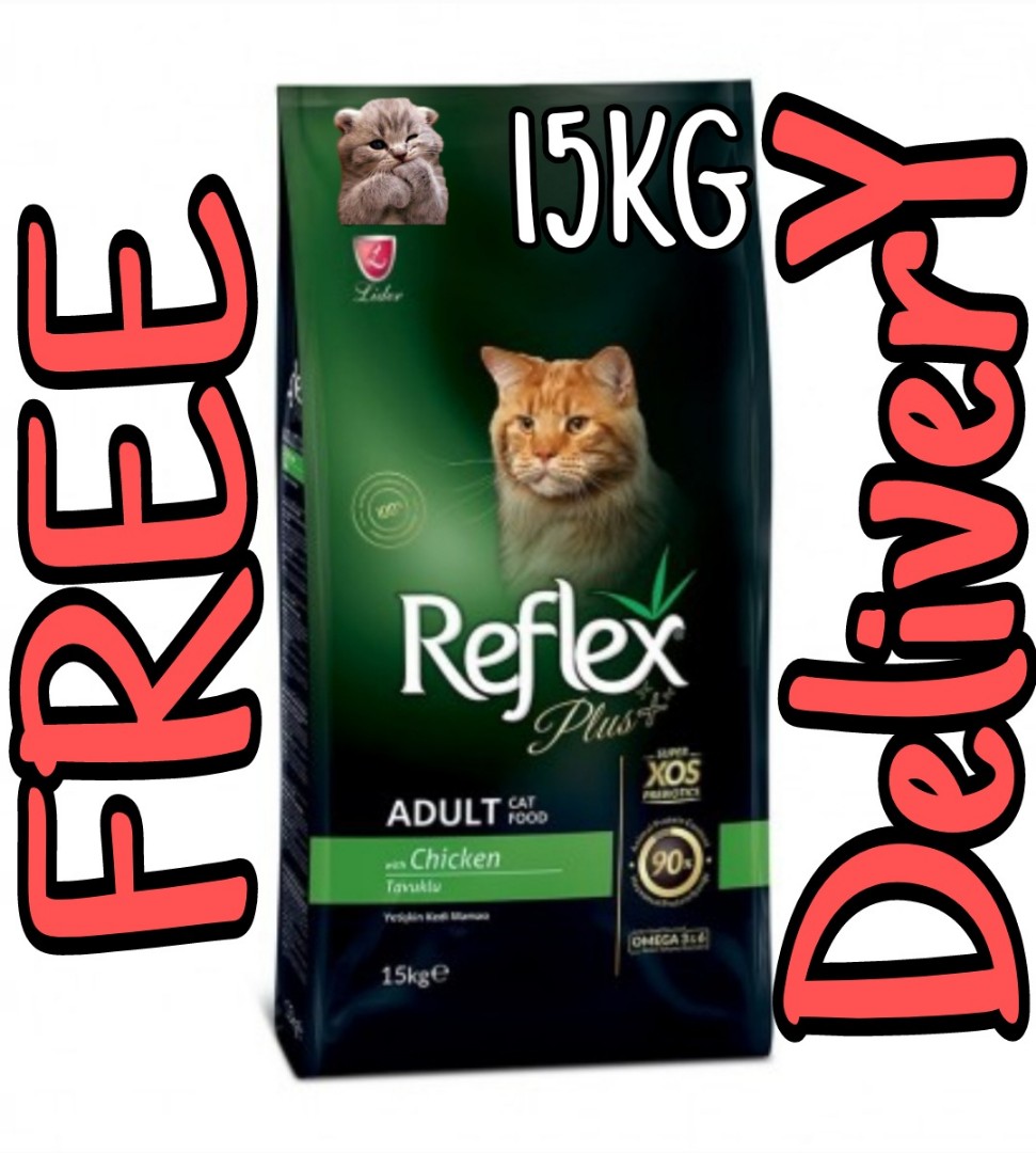 Reflex Adult Chicken Cat Dry Food 15kg, Pet Supplies, For Cats, Cat ...