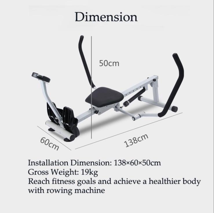 Rowing machine 12 levels of resistance foldable rowing machine, Sports ...