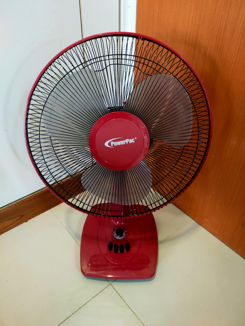 Strong "16 Powerpac electric table / desktop fan, Furniture & Home ...