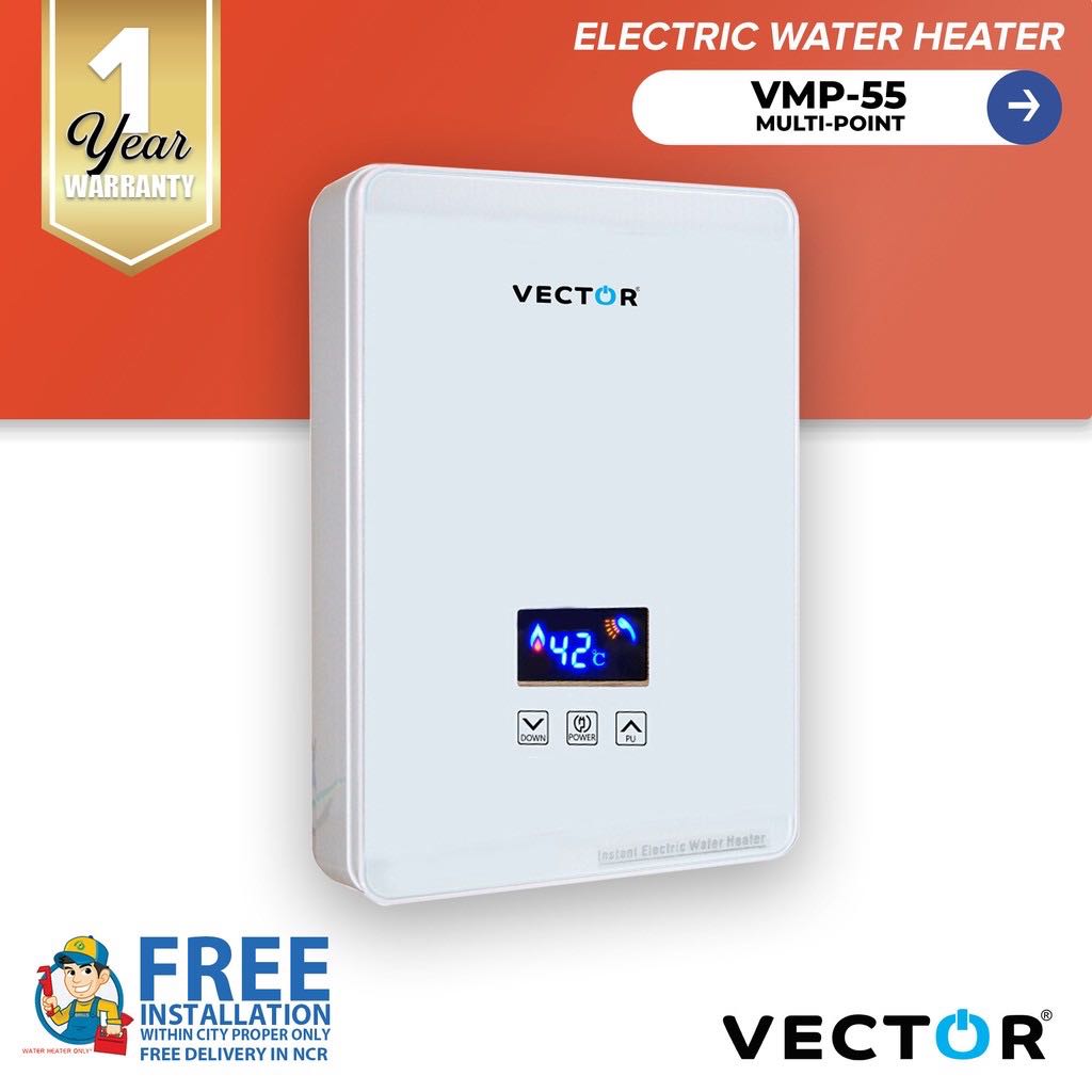 【VECTOR】 VMP-55 5.5Kw 3-Steps Control Instant Multipoint Water Heater ...