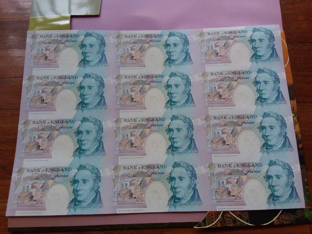 12-in-1 HK97 £5 Uncut Sheet is specially issued to commemorate the ...