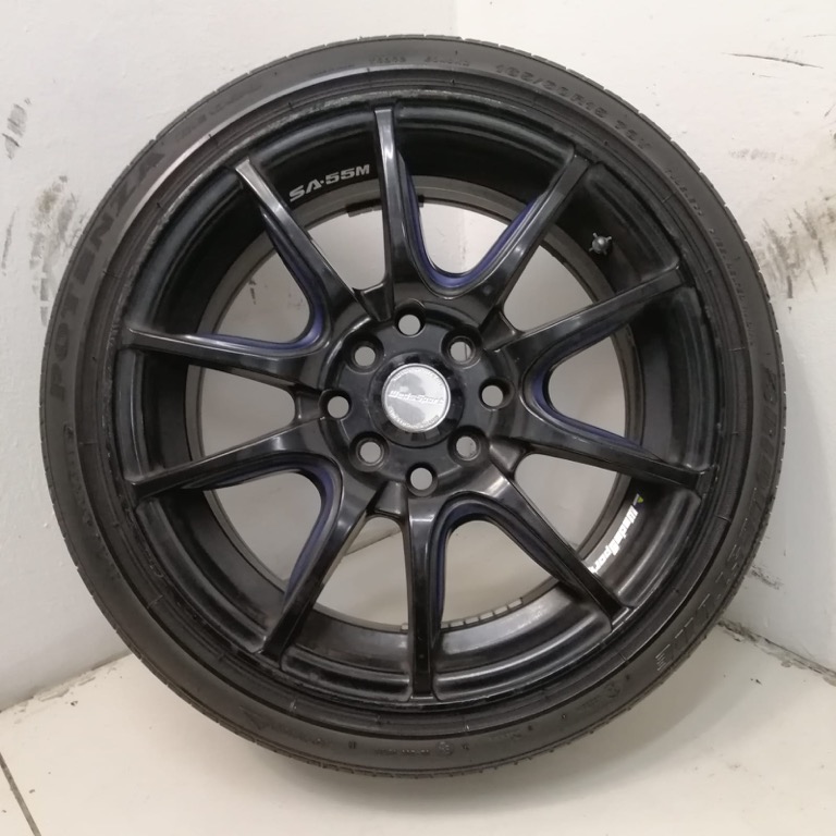 15'' Sport Rims w Tyres 4x100/ 4x114.3 (SR013), Car Accessories ...