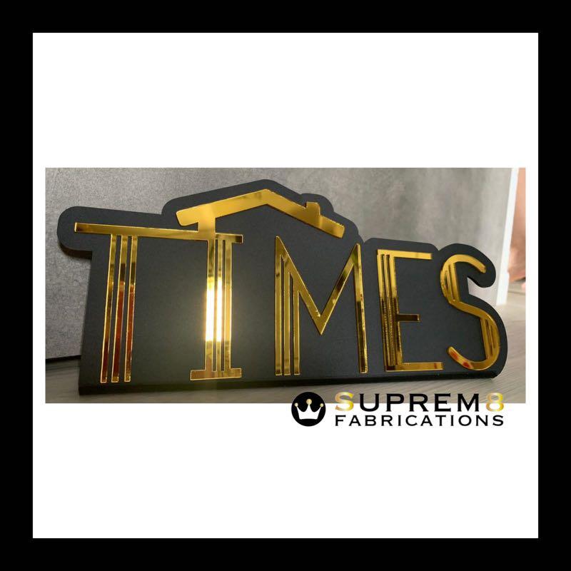 Acrylic unit number signage, Hobbies & Toys, Stationery & Craft, Art ...