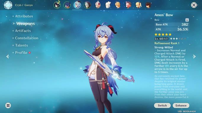 Ar34 Ganyu+Amos, Venti, Video Gaming, Video Games, Others on Carousell