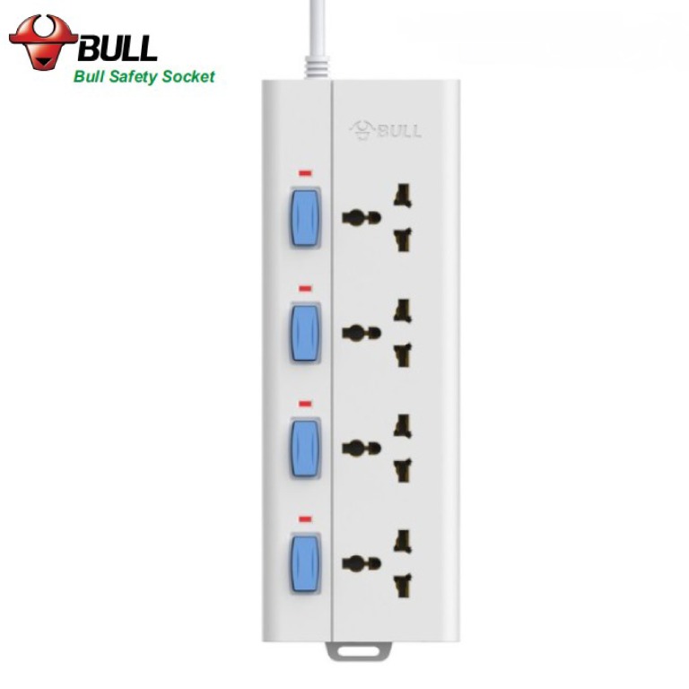 BULL EXTENSION CORD GNTP-S3040 2METERS 4 SOCKETS, Furniture & Home ...