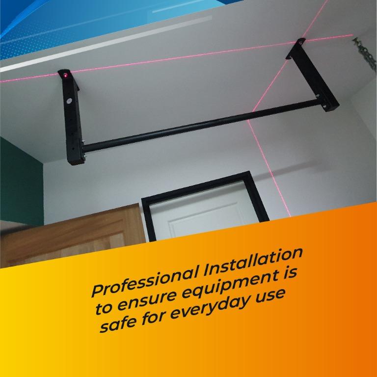 Ceiling Mounted Chin Up Bar w/Installation, Sports Equipment, Exercise ...