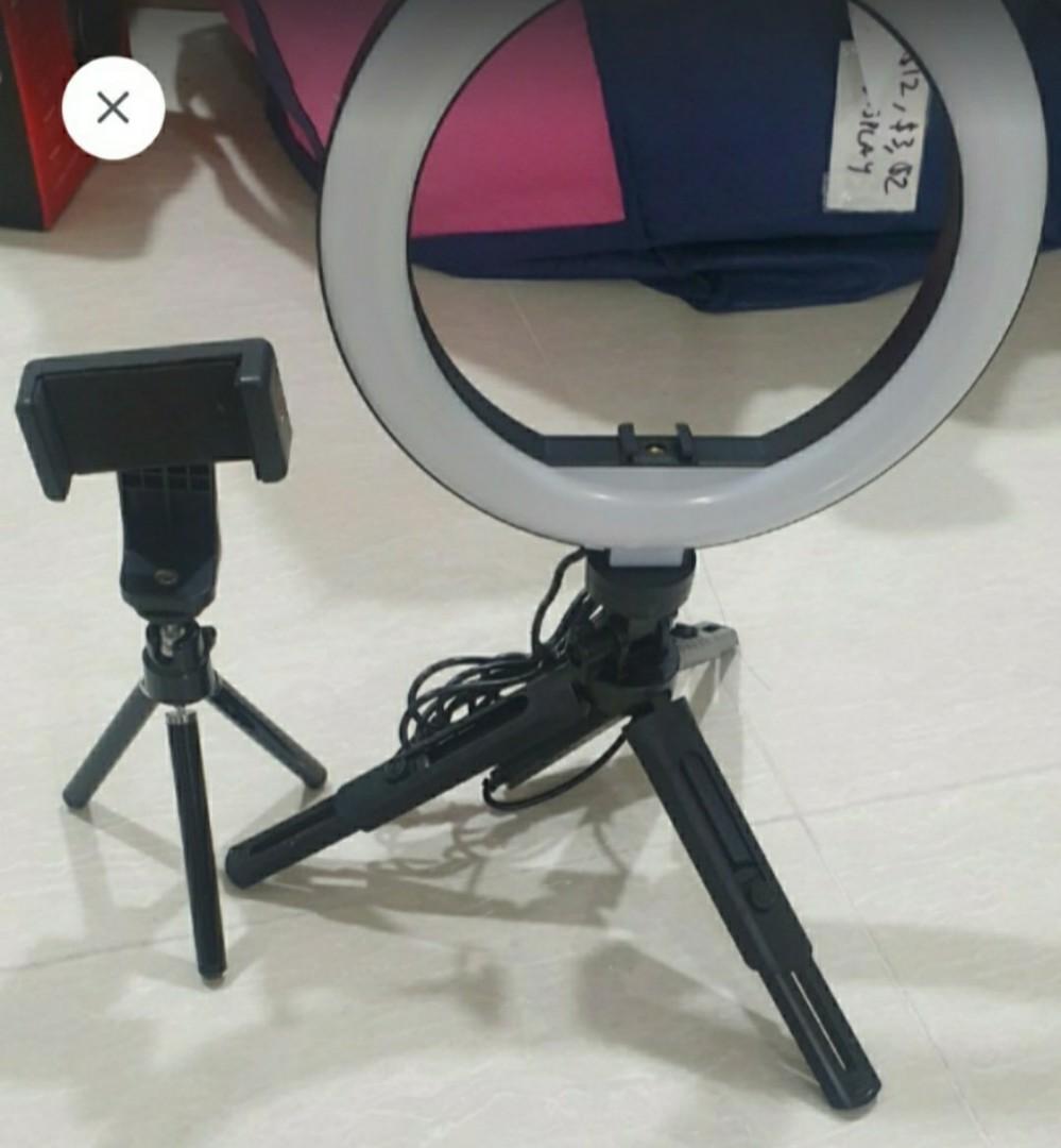 Creatck 8" LED Ring Light with Tripod Stand, Dimmable 3 Light Modes ...