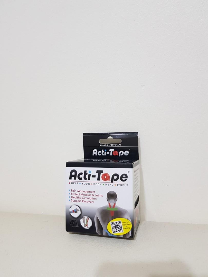 Elastic black sports kt tape 5m Acti-Tape band NutriWorks discount ...