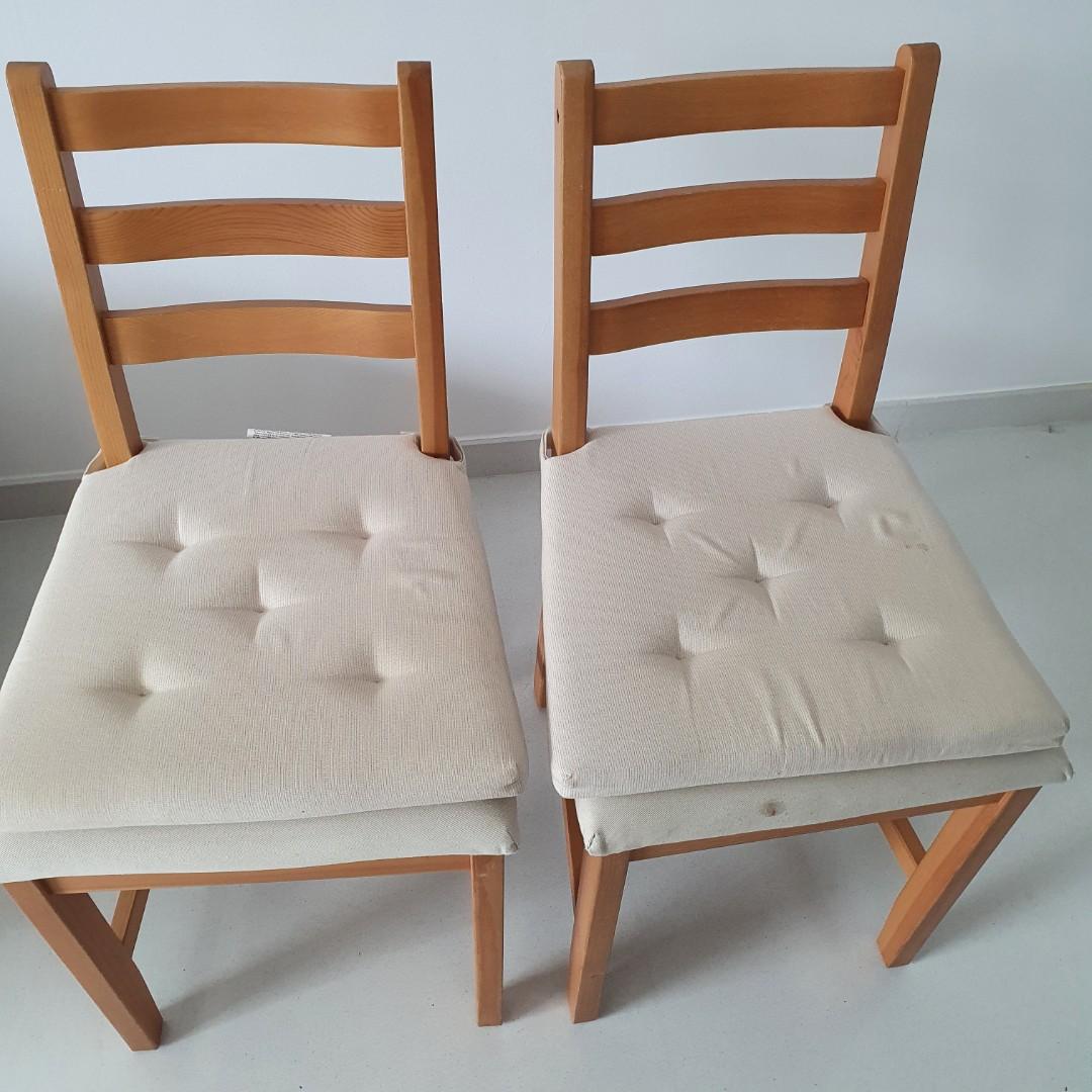 IKEA LERHAMN table and 2 chairs, Furniture & Home Living, Furniture ...