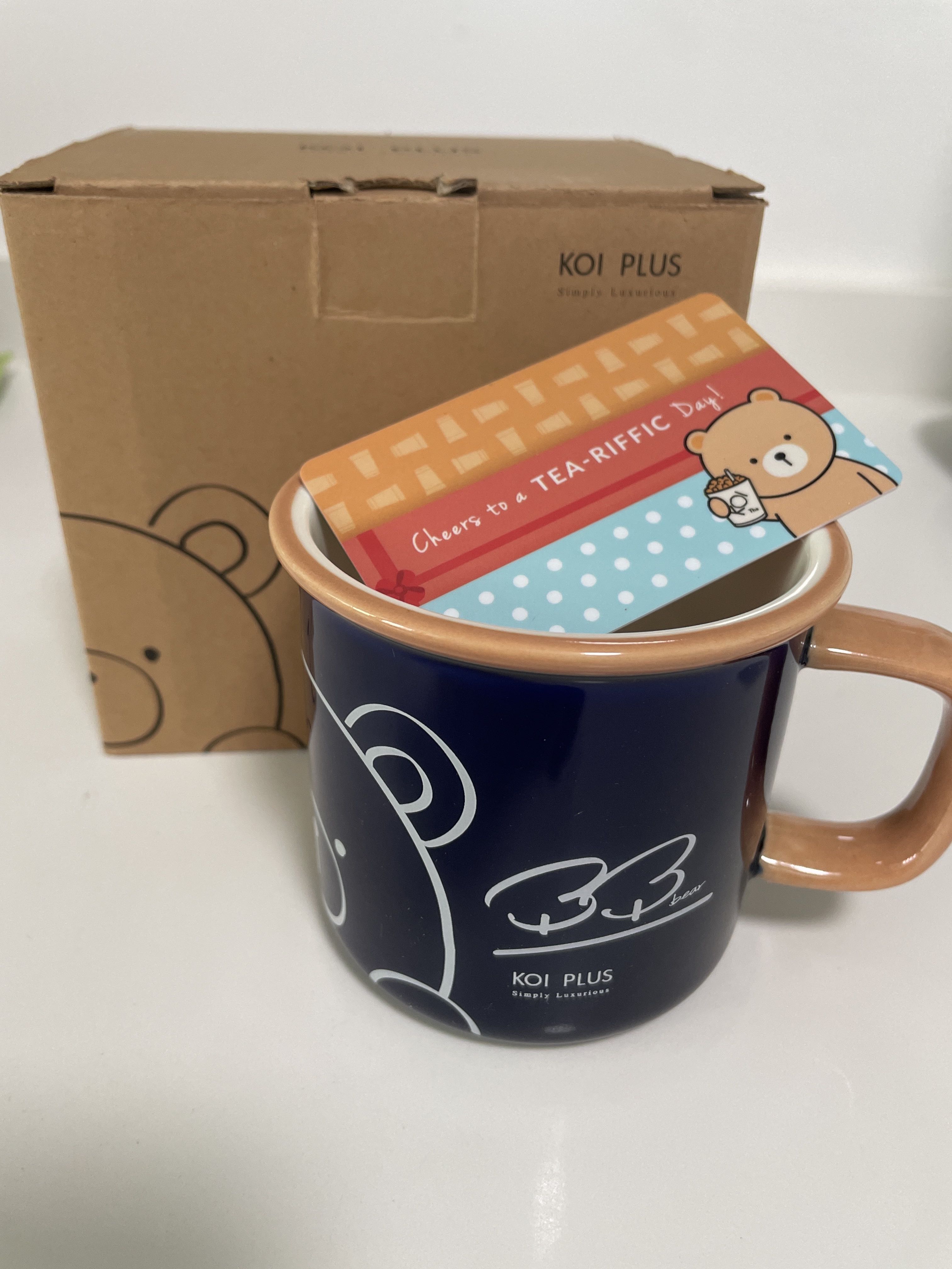 KOI BB Bear Mug and Card Gift Set, Furniture & Home Living, Kitchenware ...