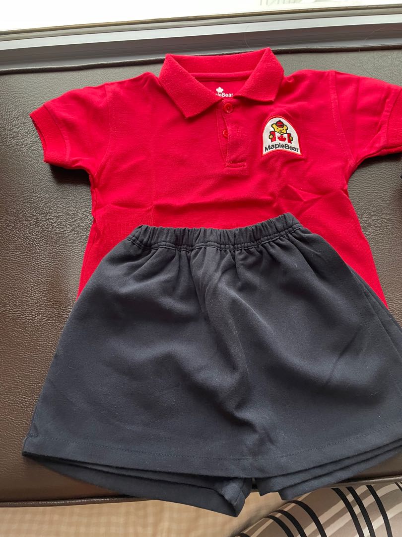 maple bear school uniform- girl, Babies & Kids, Babies & Kids Fashion ...