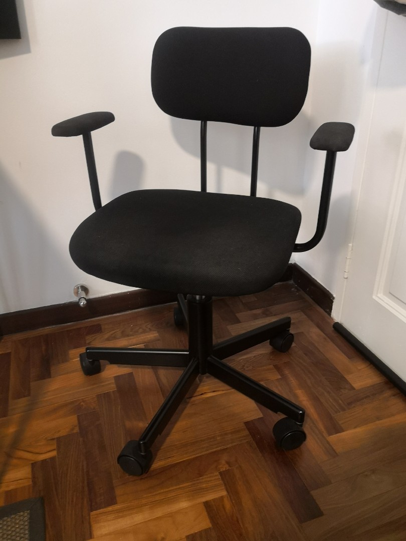 MUJI Office Working Chair w/ Arm Rests, Furniture & Home Living ...