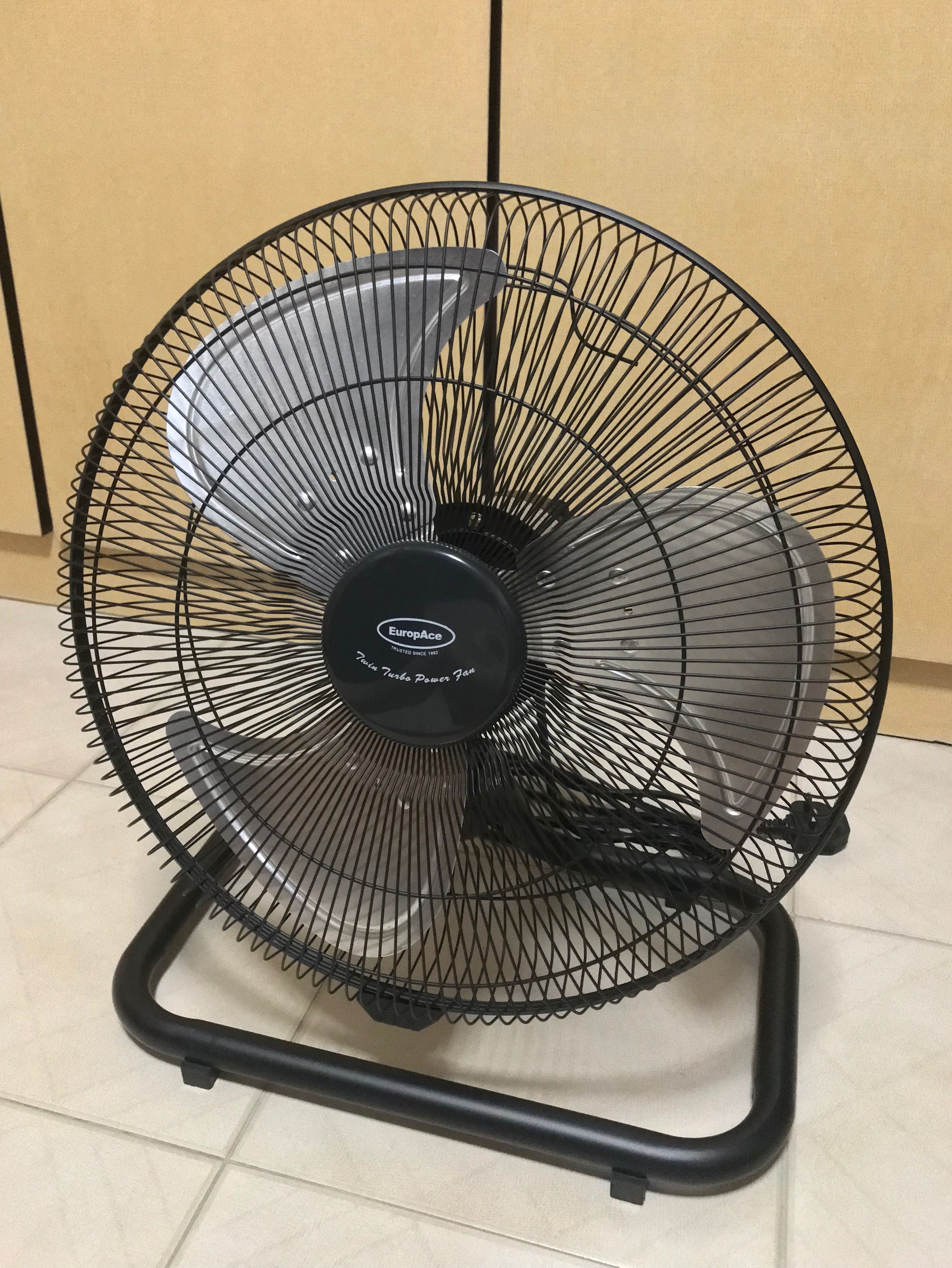 *NEW* EuropAce 16" Twin Turbo Power Floor Fan Black EPF 3168, Furniture ...