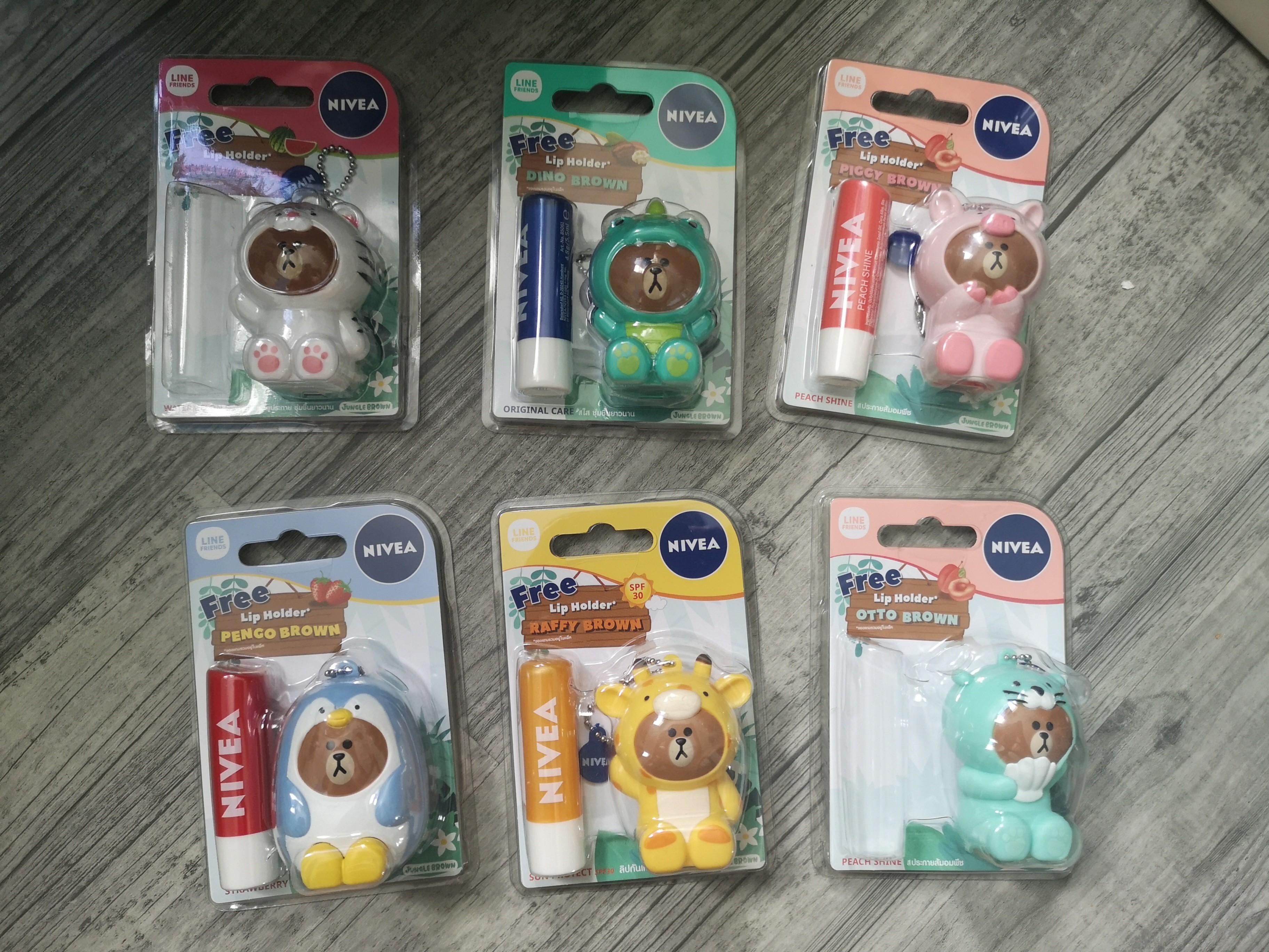Nivea Line Friends Lip Balm, Hobbies & Toys, Toys & Games on Carousell