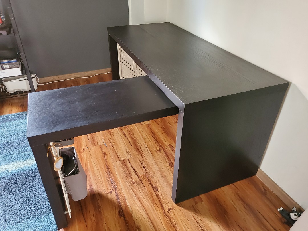 IKEA Office/Study Table with pull-out panel, Furniture & Home Living ...