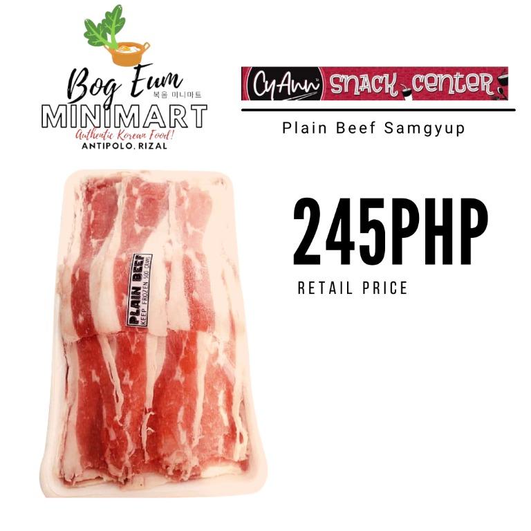 Plain Beef Samgyup 500g, Food & Drinks, Chilled & Frozen Food on Carousell