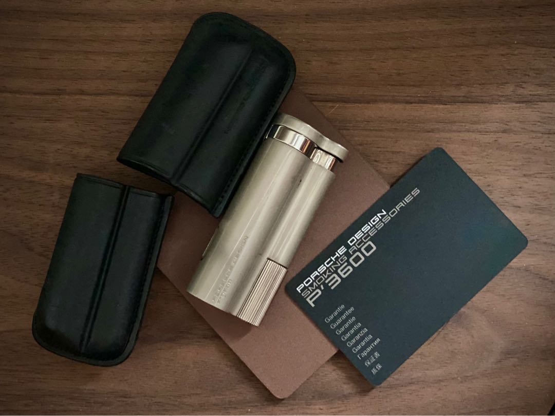 Porsche Design Cigar Torch & Leather Pouch, Luxury, Accessories on ...