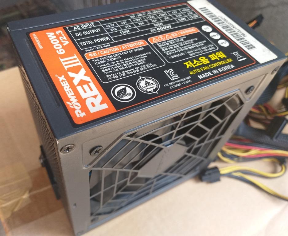 powerex REX III 600w true rated PSU, Computers & Tech, Parts ...