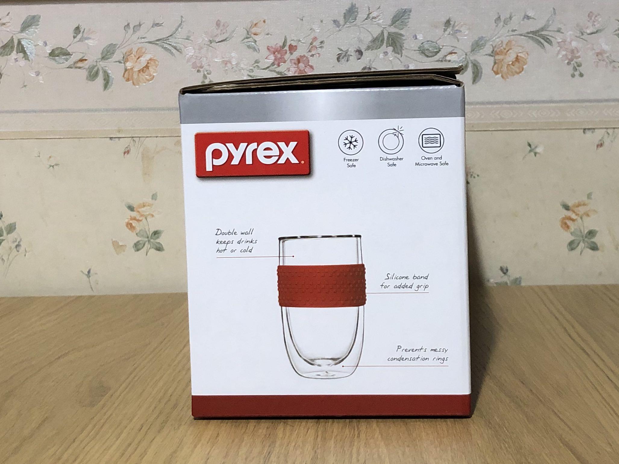 PYREX Double Wall Glass Cups, Furniture & Home Living, Kitchenware ...