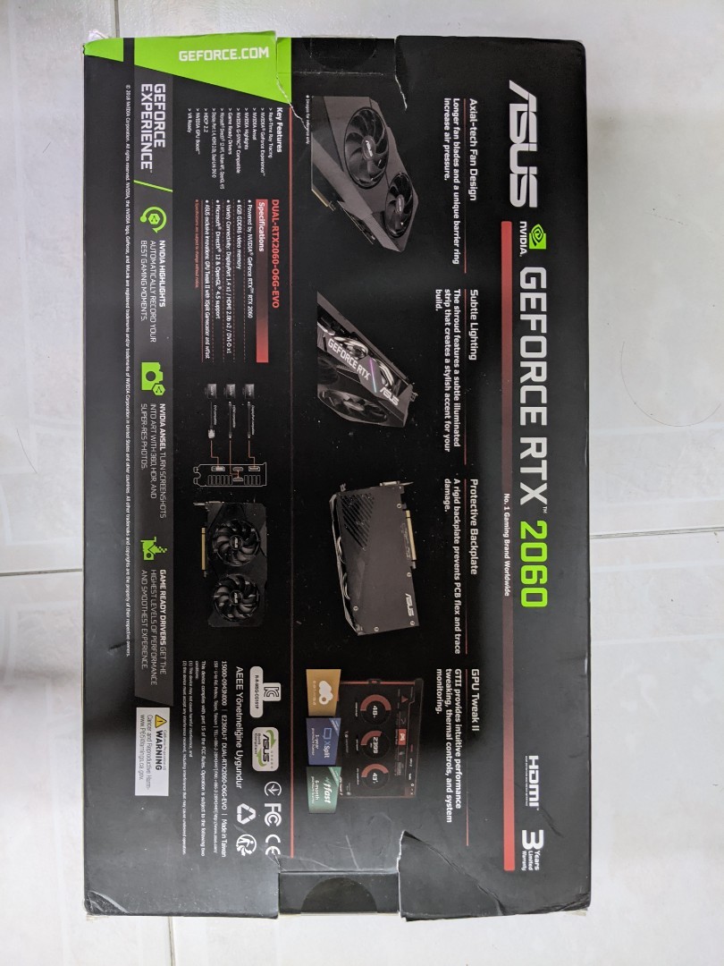 Rtx 2069 6gb OC asus, Computers & Tech, Parts & Accessories, Computer ...