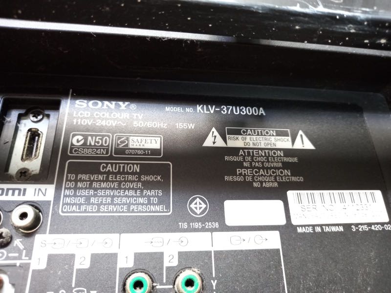 Sony tv - 37 inch, TV & Home Appliances, TV & Entertainment, TV on ...