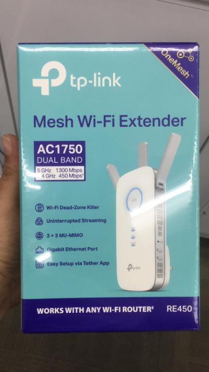 TP-Link Mesh Wi-Fi Extender AC1750 DualBand (RE450), Computers & Tech ...