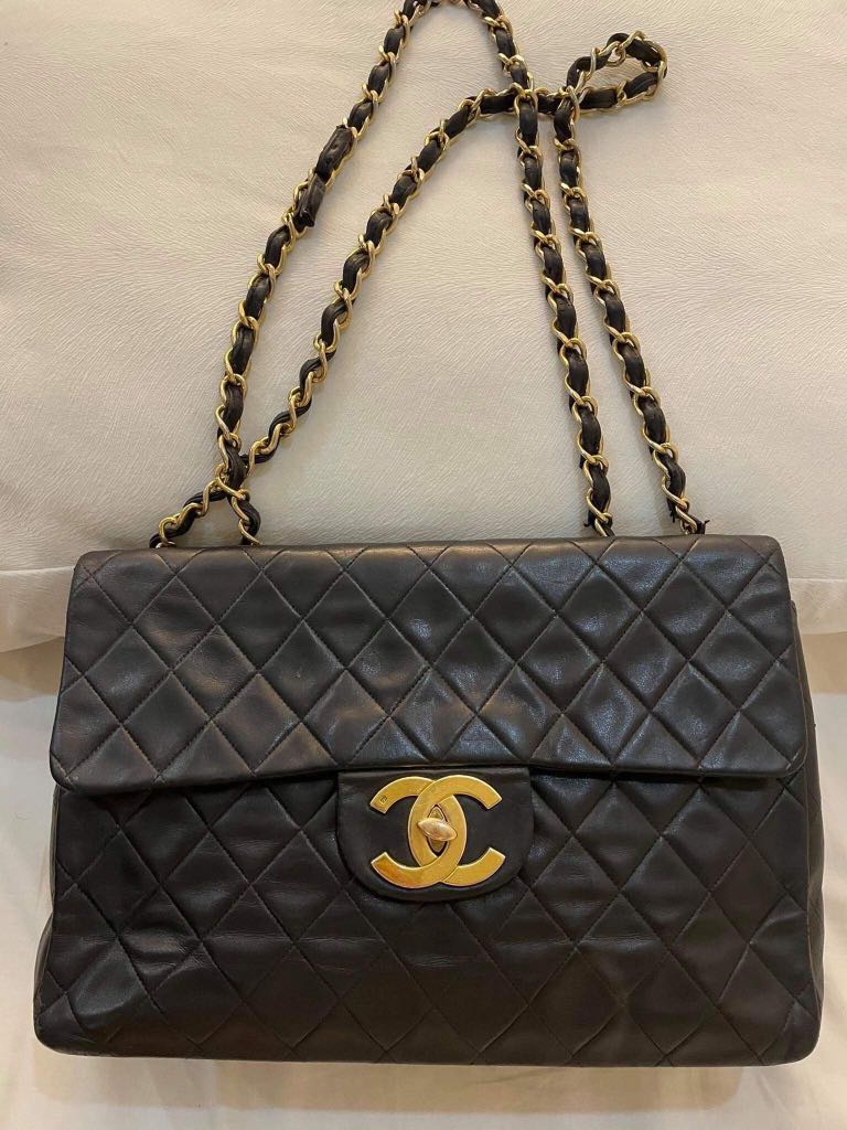 Vintage Chanel Maxi Flap, Luxury, Bags & Wallets on Carousell