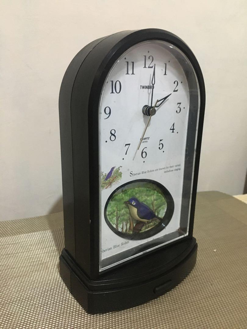 Vintage Twinbird Clock with Bird Chime, Furniture & Home Living, Home ...