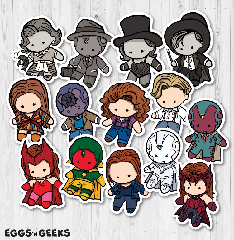 Wandavision Disney Plus Disney+ Marvel Cinematic Universe MCU Chibi ...