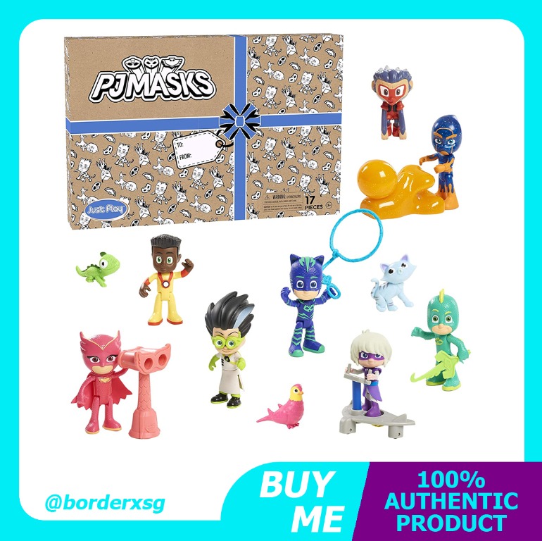 17 Pieces PJ Masks Deluxe Figure Set, 17 Pieces for PJ Masks Toys and ...