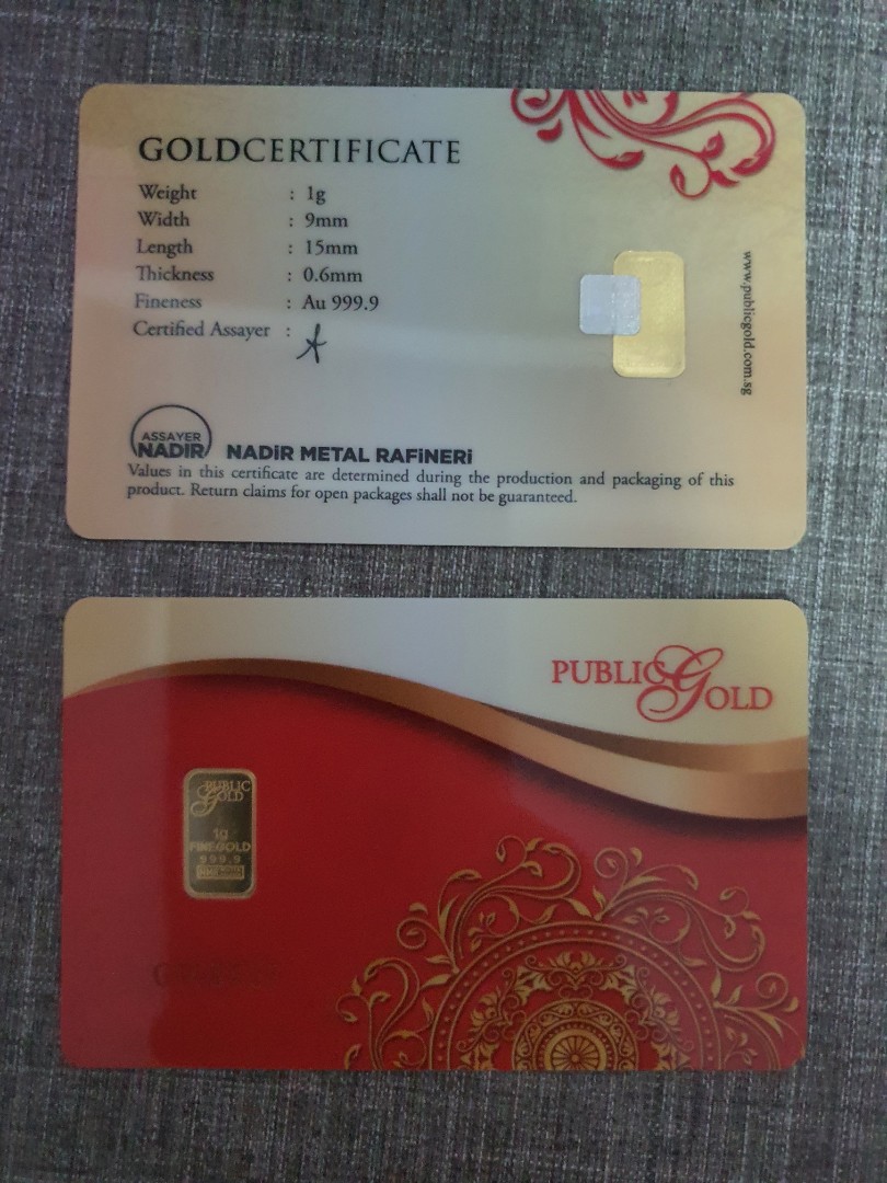 1g Public Gold bar, Everything Else on Carousell
