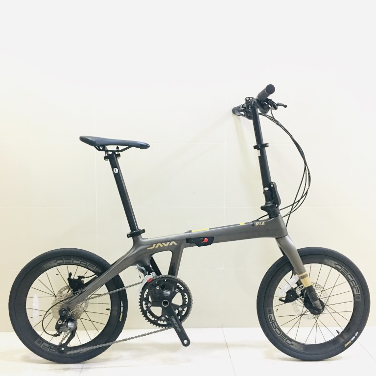 NEW COLOUR JAVA ARIA 406 20" Disc brake carbon fiber folding bike Shimano 18 speeds #fatherloveu ...