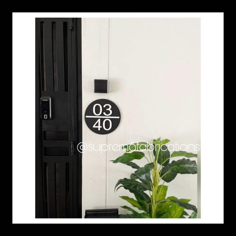Acrylic unit signage customisation, Furniture & Home Living, Home Decor ...