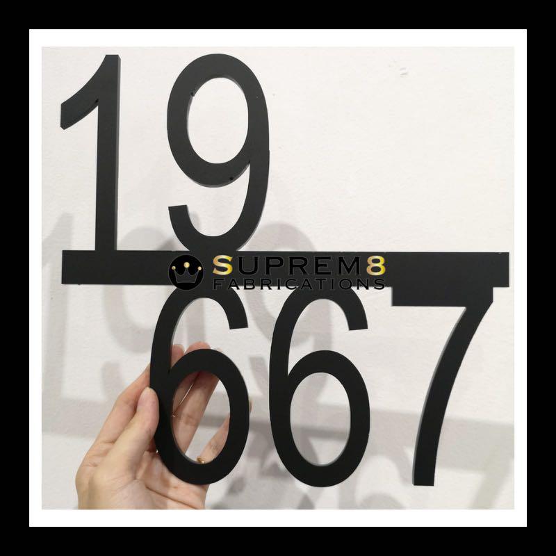 Acrylic unit signage customisation, Furniture & Home Living, Home Decor ...