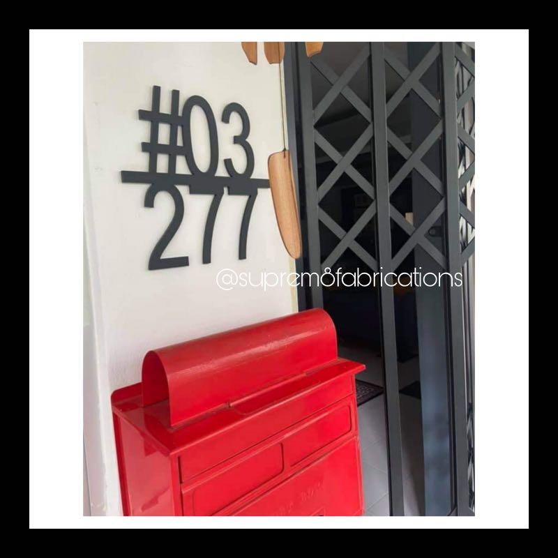 Acrylic unit signage customisation, Furniture & Home Living, Home Decor ...