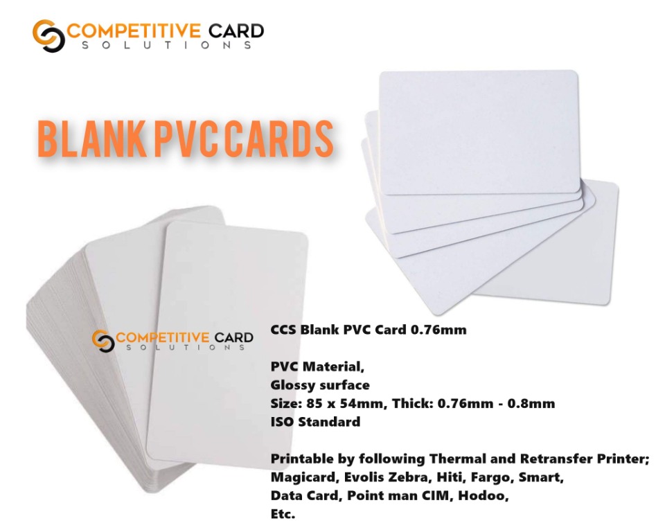 BLANK PVC CARDS FOR THERMAL PRINTER, Computers & Tech, Office ...