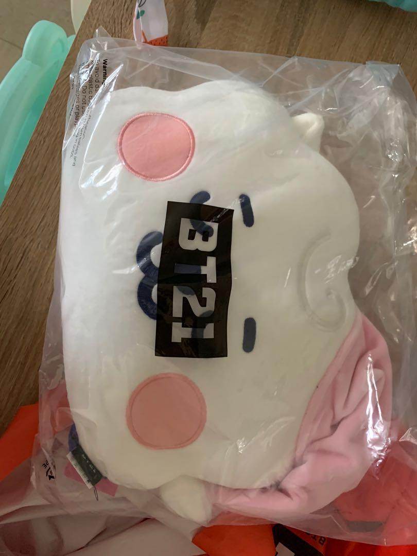 BT21 BTS RJ Mang face coushion, Hobbies & Toys, Toys & Games on Carousell