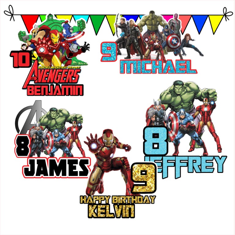 Cake Topper, Superhero Cake Topper, Avengers Cake Topper, Birthday Cake ...
