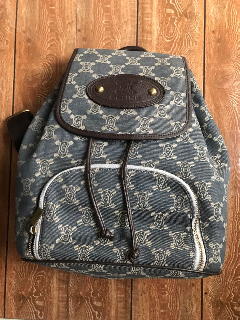 Celine denim backpack, Luxury, Bags & Wallets on Carousell